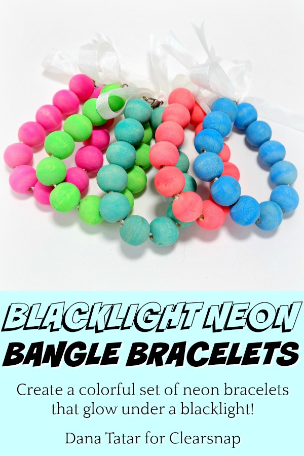 Blacklight Neon Wood Bead Bracelets