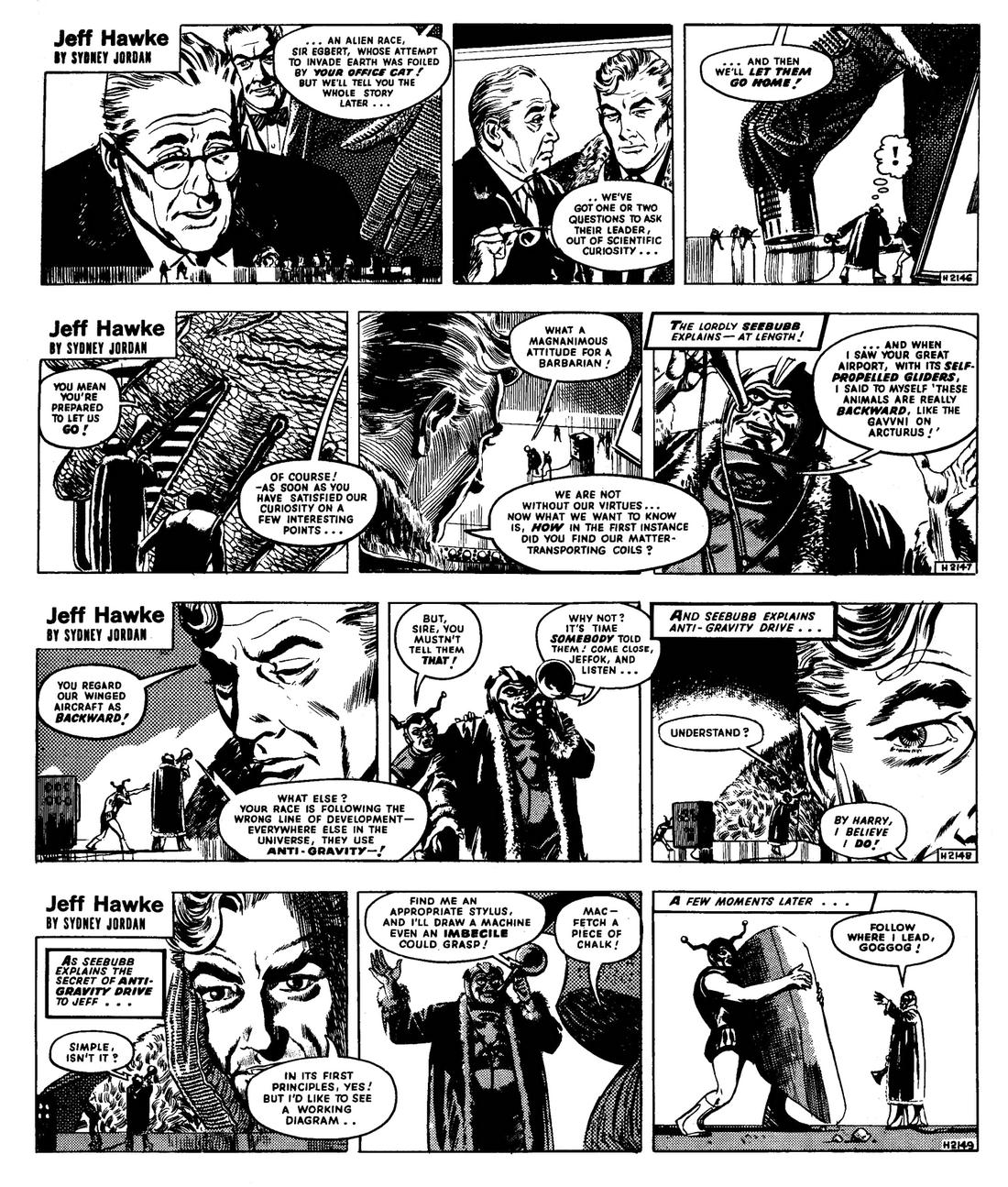 Hairy Green Eyeball 3: Jeff Hawke — UK Science Fiction comic strip ...