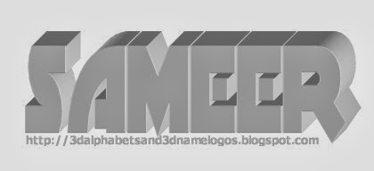 3D Name Logos: Sameer 3D Name Logo