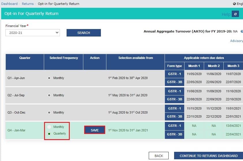 How to change monthly return to quarterly return in gst I QRMP under ...