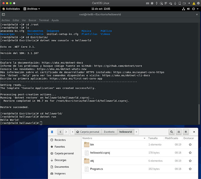 Instalación NetCore SDK 3.1 en Linux CentOS 8