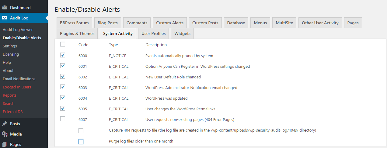 Wp Security Audit Log The Ultimate Wordpress Audit Trail Plugin