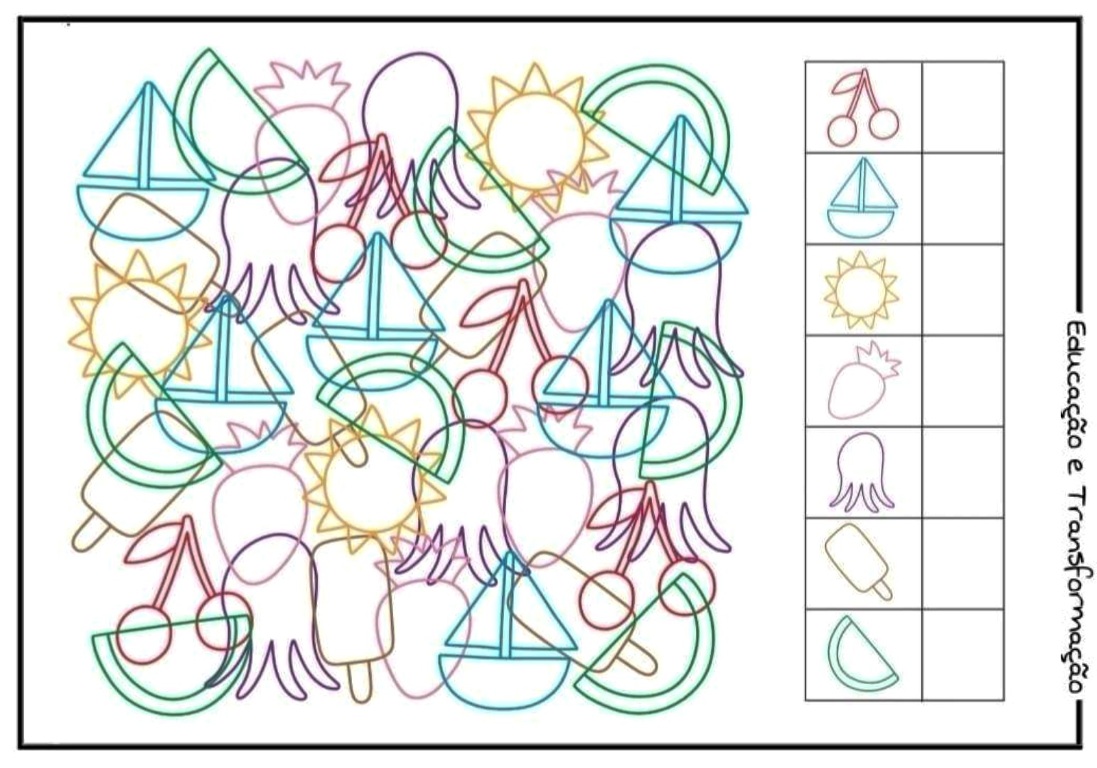 Classificando e contando Fichas para trabalhar classificação e contagem ...