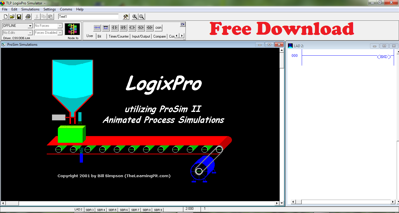 PLC Simulator LogixPro Free Download - Electronics Garage