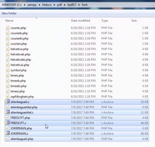 Create Add And Use Custom Font In Php Fpdf Library