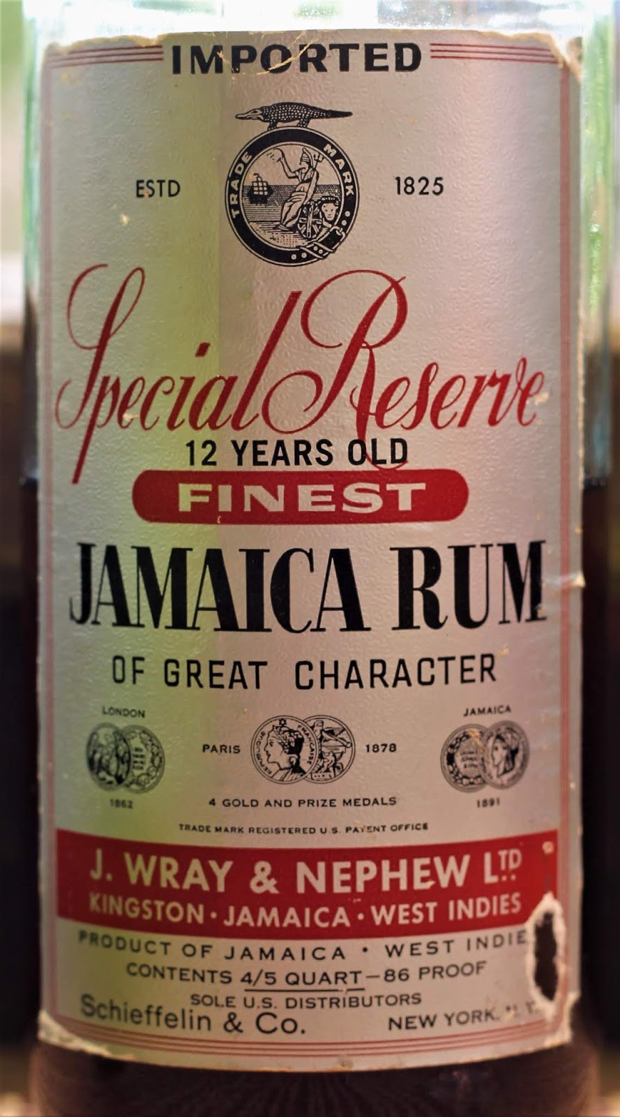 Barrel Aged Thoughts: J. Wray & Nephew Special Reserve 12 YO Jamaica Rum