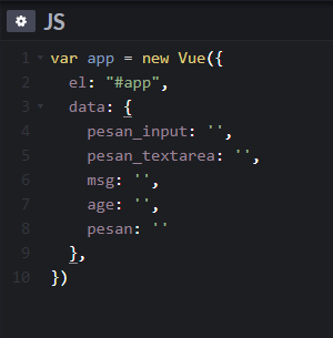 Tutorial Vue Js - Cara Membuat Form Input Bindings