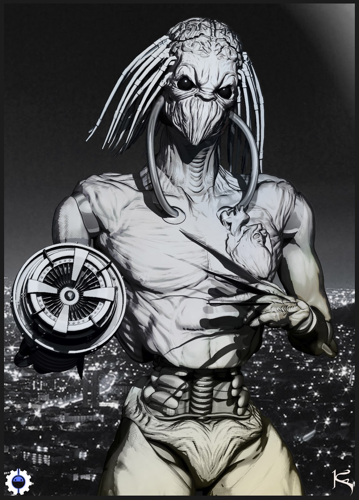 The Art of Kenny Carmody: CGhub Creature Planet 17: Bio-Mechs - My Entry