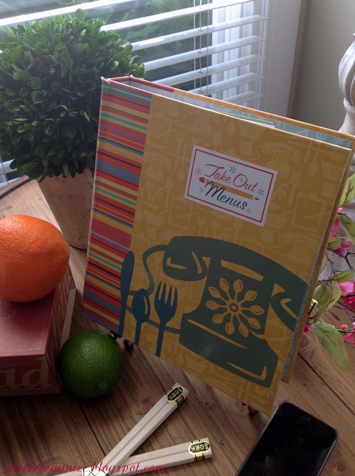 O is for Organize.: Take Out Menus