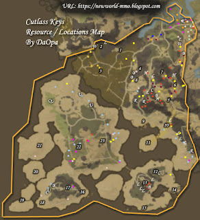 New World: Cutlass Keys Map