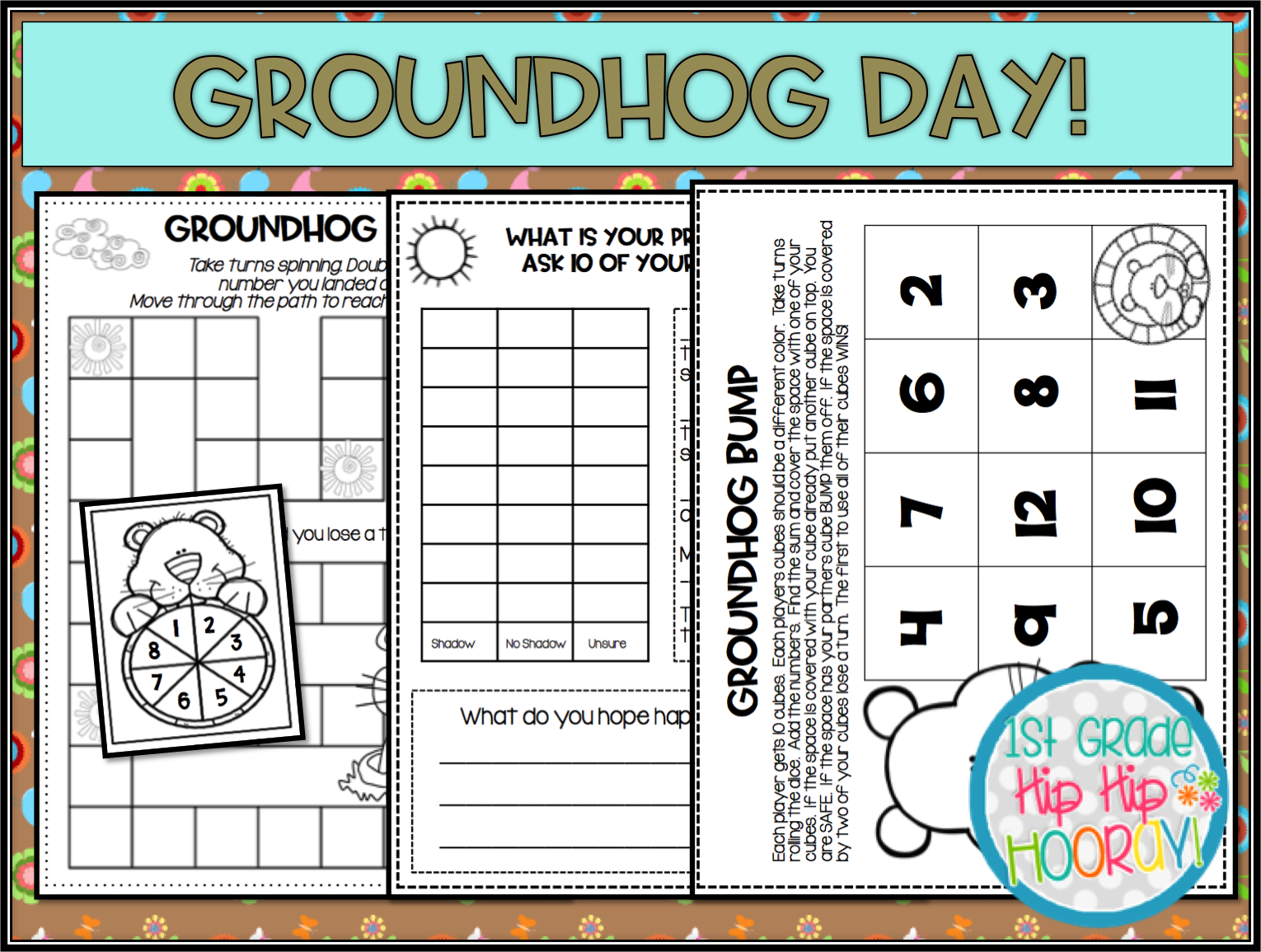 1st Grade Hip Hip Hooray!: Groundhog Day and Shadows...Making predictions!