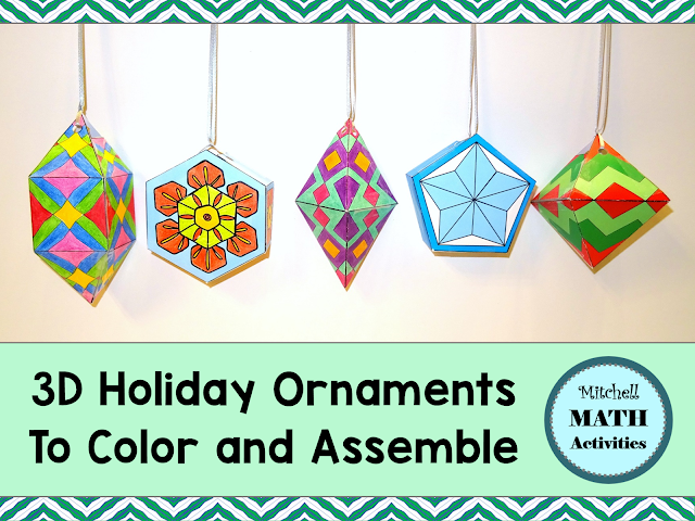 Mitchell MATH Activities: DIY Holiday Ornament Craft Combines Geometry ...