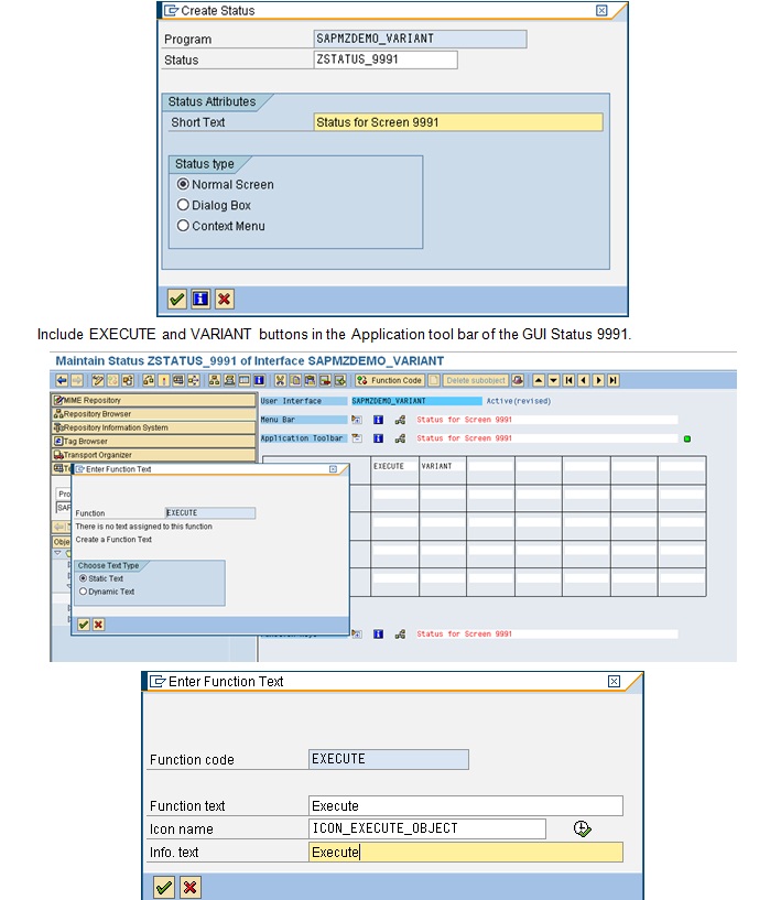 Sap Abap Central Creation Of Selection Screen Variant In Module Pool Programming