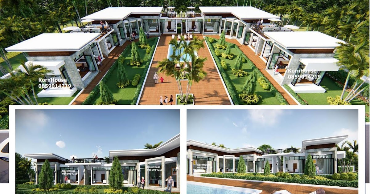 KornHouse:แบบบ้านและอาคารทุกประเภท: แบบรีสอร์ทชั้นเดียวมีดาดฟ้า สไตล์ ...