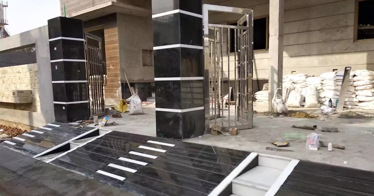 Modern main gate design, gate pillar design work and tips for gate pillar construction.