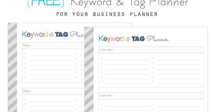 Clean Life and Home: Freebie: Keyword and Tag Planner for your Business ...