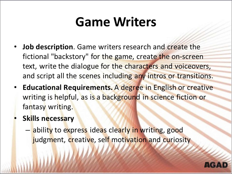 Tamuna Tsertsvadze: Writing for Games - Beginner Tips