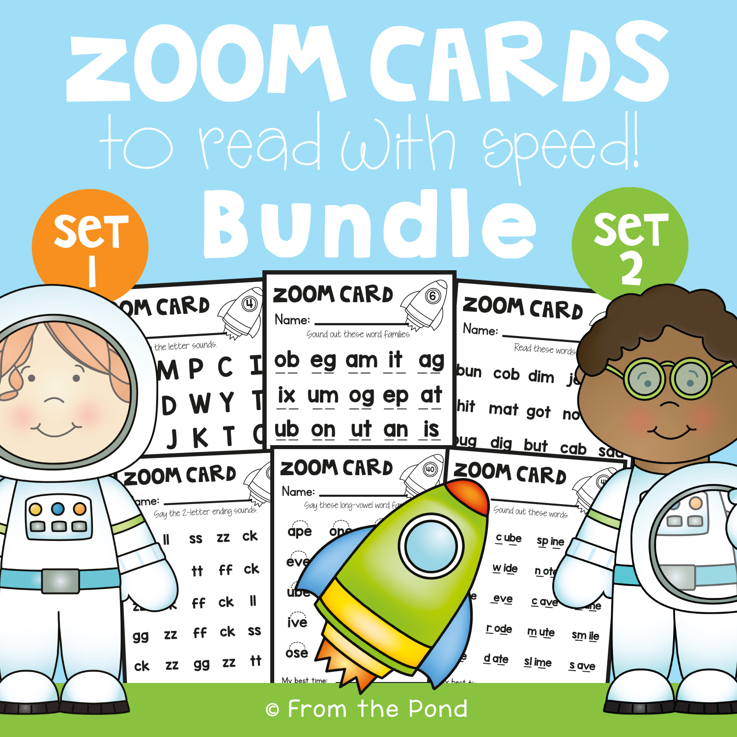 Phonics and Fluency - Zoom Cards | From the Pond