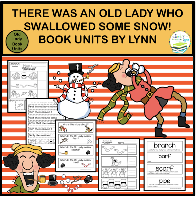 THERE WAS AN OLD LADY WHO SWALLOWED SOME SNOW! BOOK UNIT ~ Book Units ...