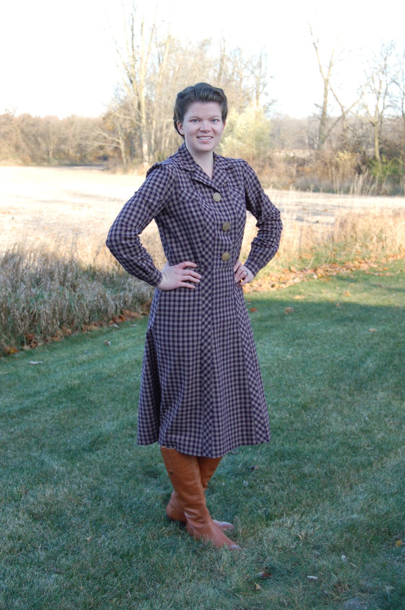 Dolly Creates: • Plaid 1940s Fall Frock