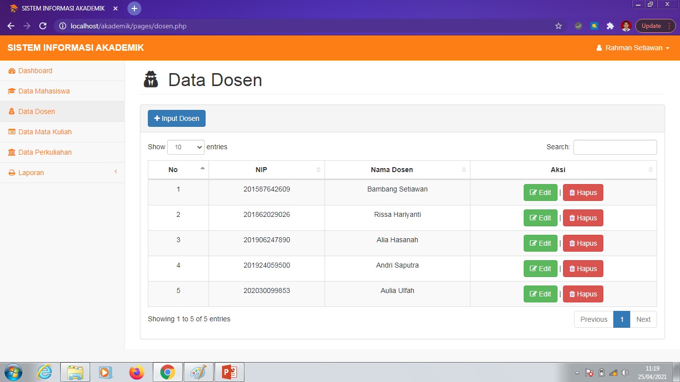 SISTEM INFORMASI AKADEMIK MAHASISWA BERBASIS WEB MENGUNAKAN PHP DAN MYSQL
