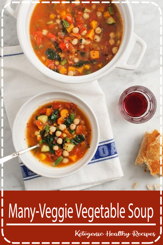 Many-Veggie Vegetable Soup - FANTASTIC FOOD RECIPES