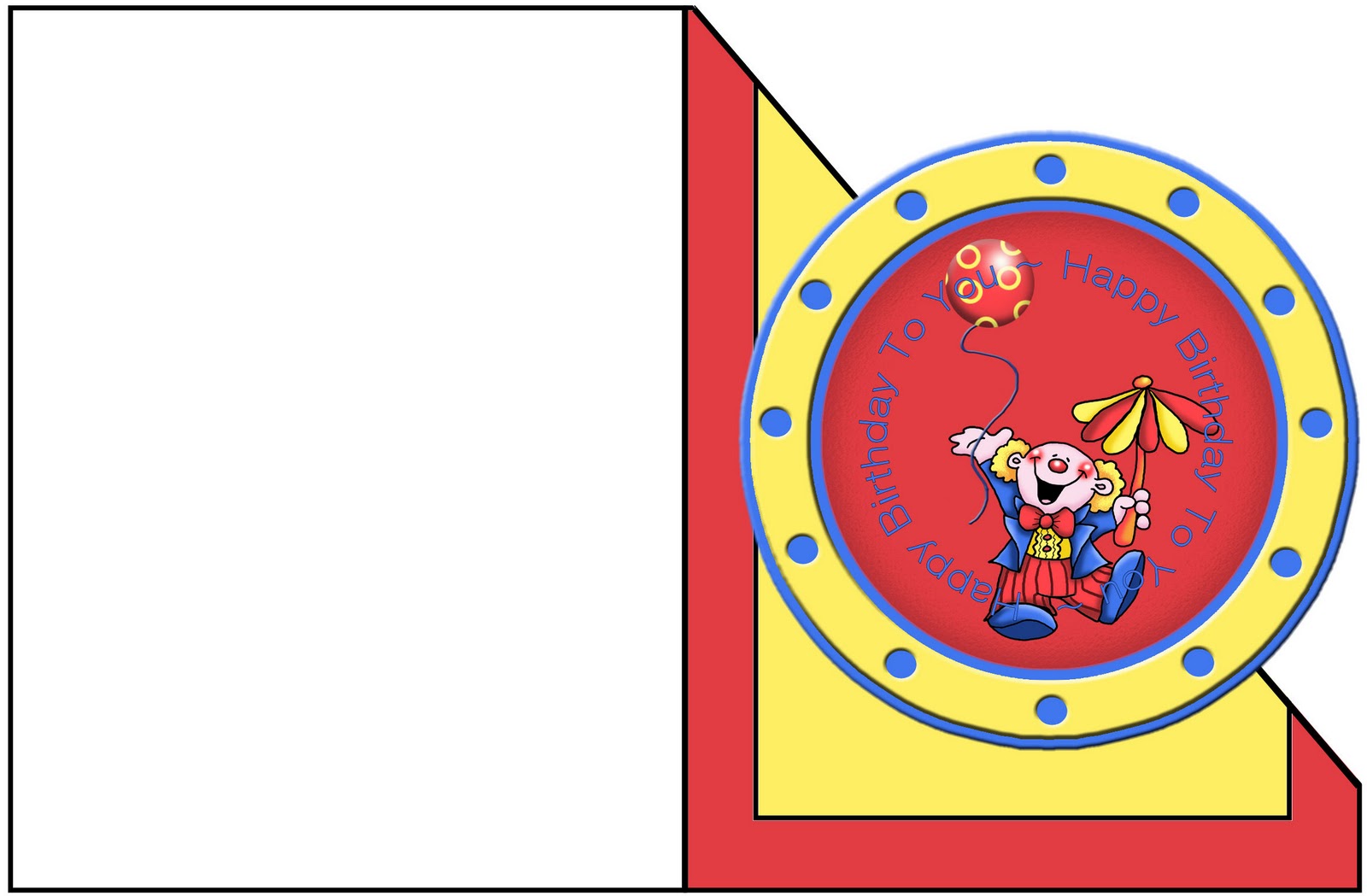 Patty Wraps: Clown Birthday Card