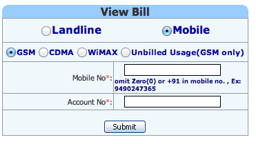 Duplicate Bills Portal : BSNL Portal Duplicate Bill