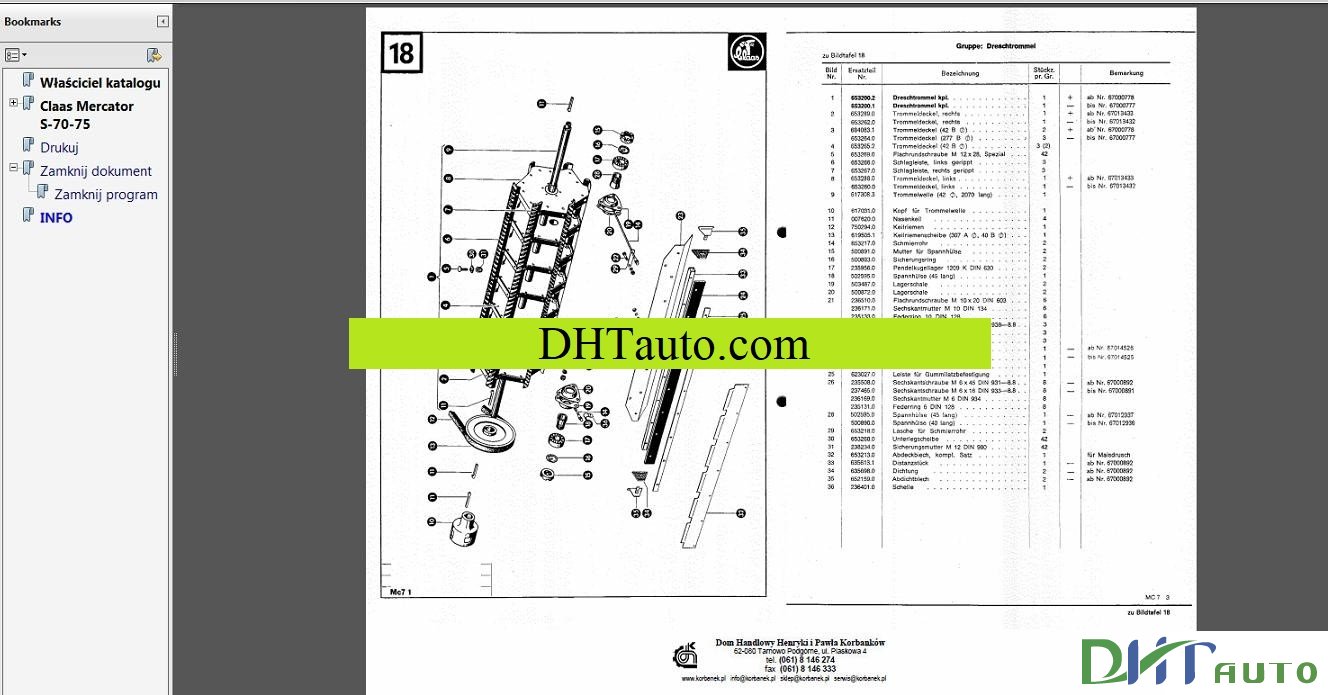 CLAAS PARTS MANUAL FULL - Automotive Library