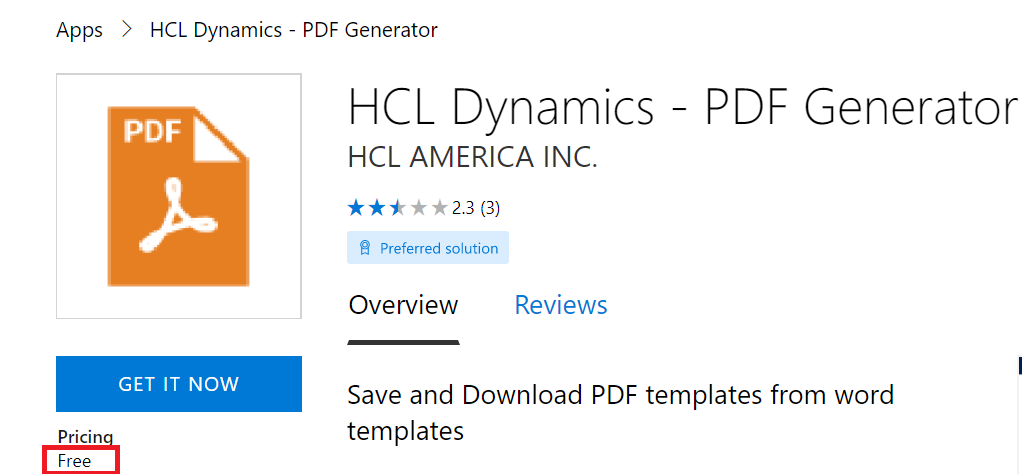Dynamics CRM: Dynamics - PDF Generator
