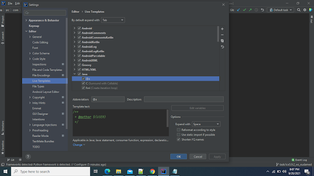 Intellij How To Add author Comment To Every New Class Intellij How To Add author Comment To Every New Class