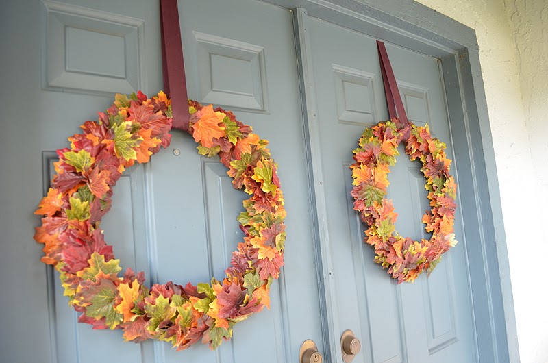 Two Shades of Pink: Fall Door Decor: Apple Bushel Baskets