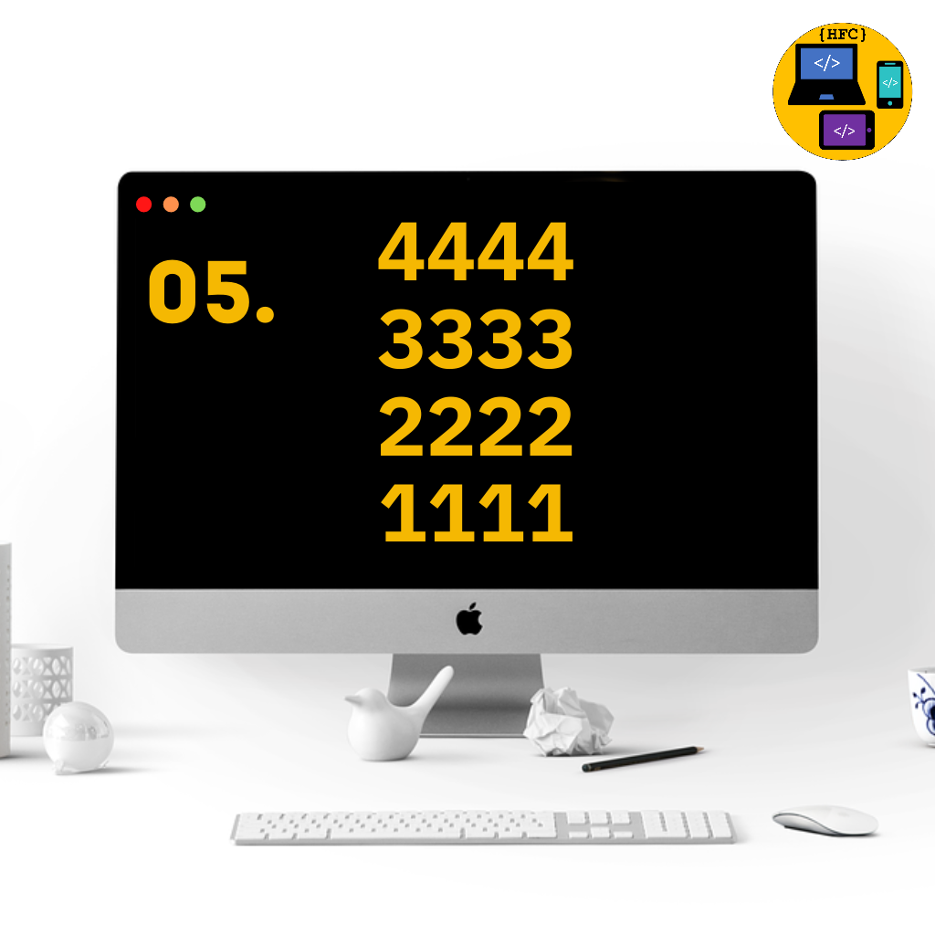 C Program To Print Rectangle Pattern Of Numbers Reverse Numbers c-program-to-print-rectangle-pattern-of-numbers-reverse-numbers