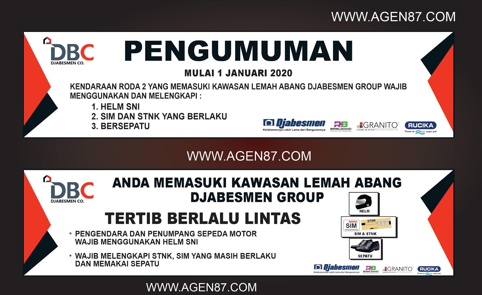 Contoh Banner Peringatan Tertib Lalu Lintas - Agen87