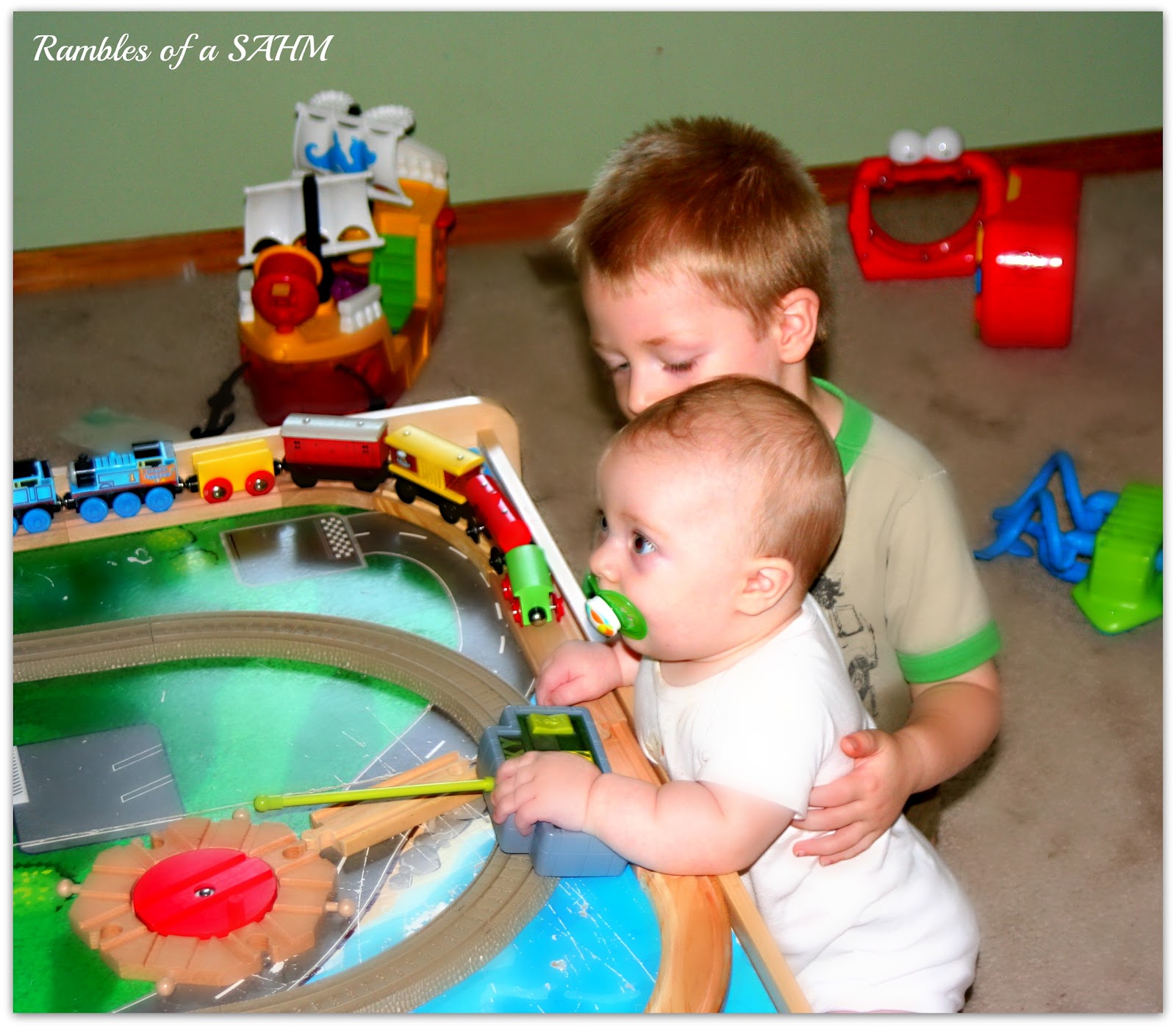 Wordless Wednesday ~ Boys and Trains