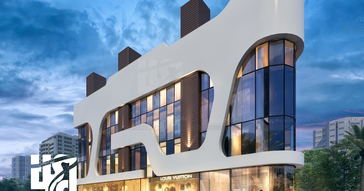 Elegant Shopping Mall 3d Exterior Renderings