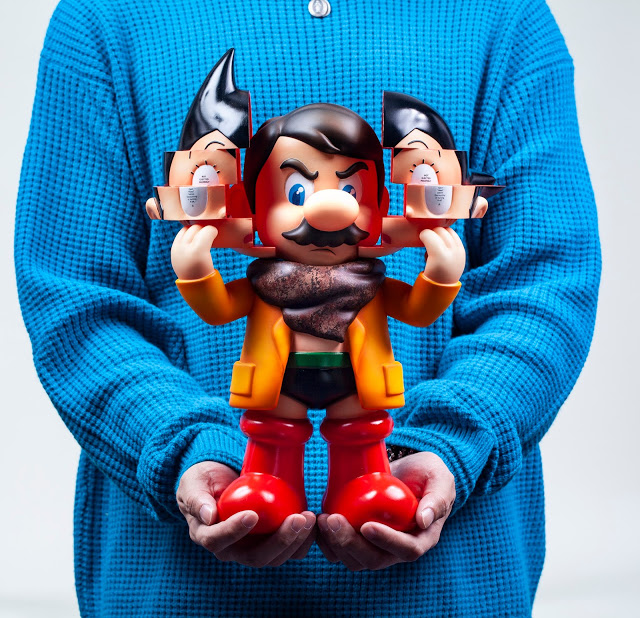 Super Punch: Total Recall x Super Mario x Astro Boy vinyl toy