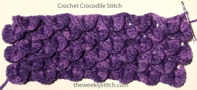 Crocodile Stitch - Knit Version | The Weekly Stitch