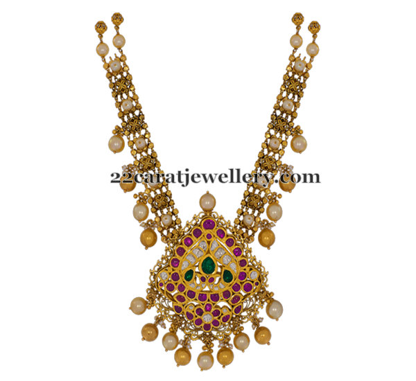 Antique South Pearl Long Chain - Jewellery Designs