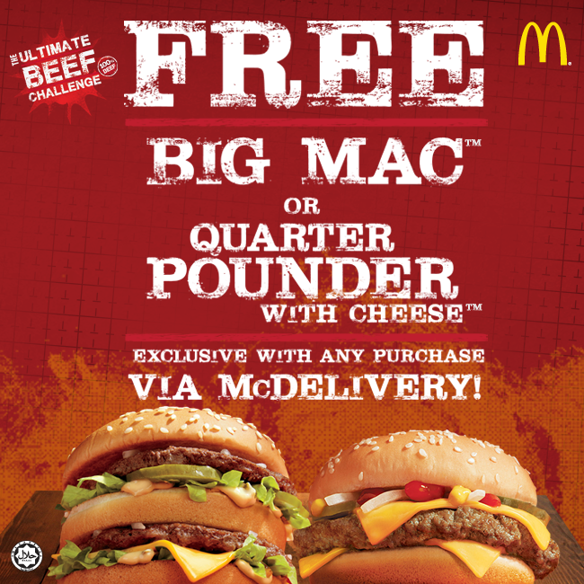 Free Samples and Good Deals: McDonald’s: Enjoy Free Big MAC or Quarter ...