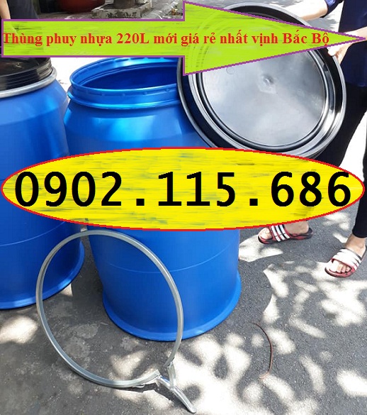 Thùng Phuy Nhựa 200L Có Đai Sắt, Thùng Phuy Nhựa 220L Mới, Thùng Phuy ...