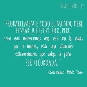 Readcoholics: Reseña: "Corazonadas" de Benito Taibo