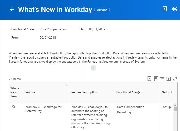 Love Workday - Learn Workday: What's New in Workday - Standard Report