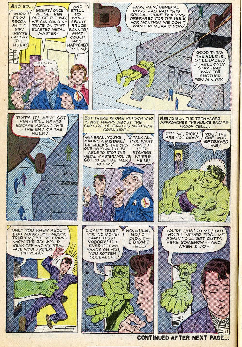 STEVE DITKO STUFF: Hulk Versus The Metal Master (HULK #6) Steve Ditko ...