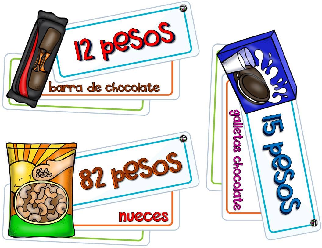 21 imágenes con tres precios cada una para trabajar precios, conteo y ...