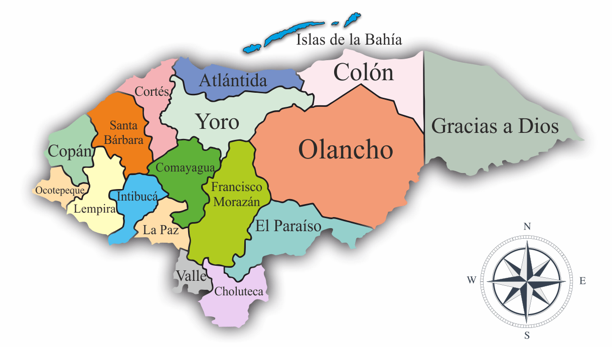 El Mapa de Honduras (Símbolo Menor) ~ Próceres y Símbolos Patrios de ... El Mapa de Honduras (Símbolo Menor) ~ Próceres y Símbolos Patrios de ...