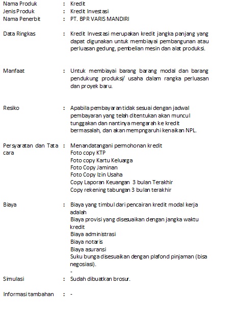 Ringkasan Informasi Produk