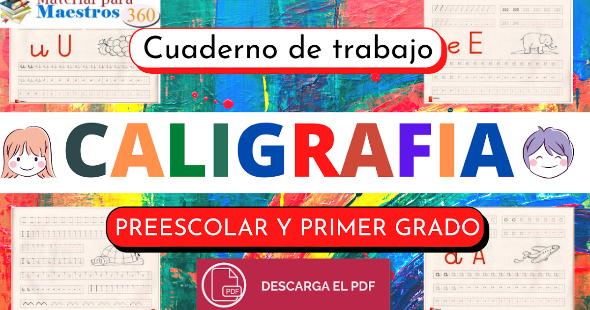 Cuaderno de trabajo " CALIGRAFÍA" para mejorar la escritura preescolar ...