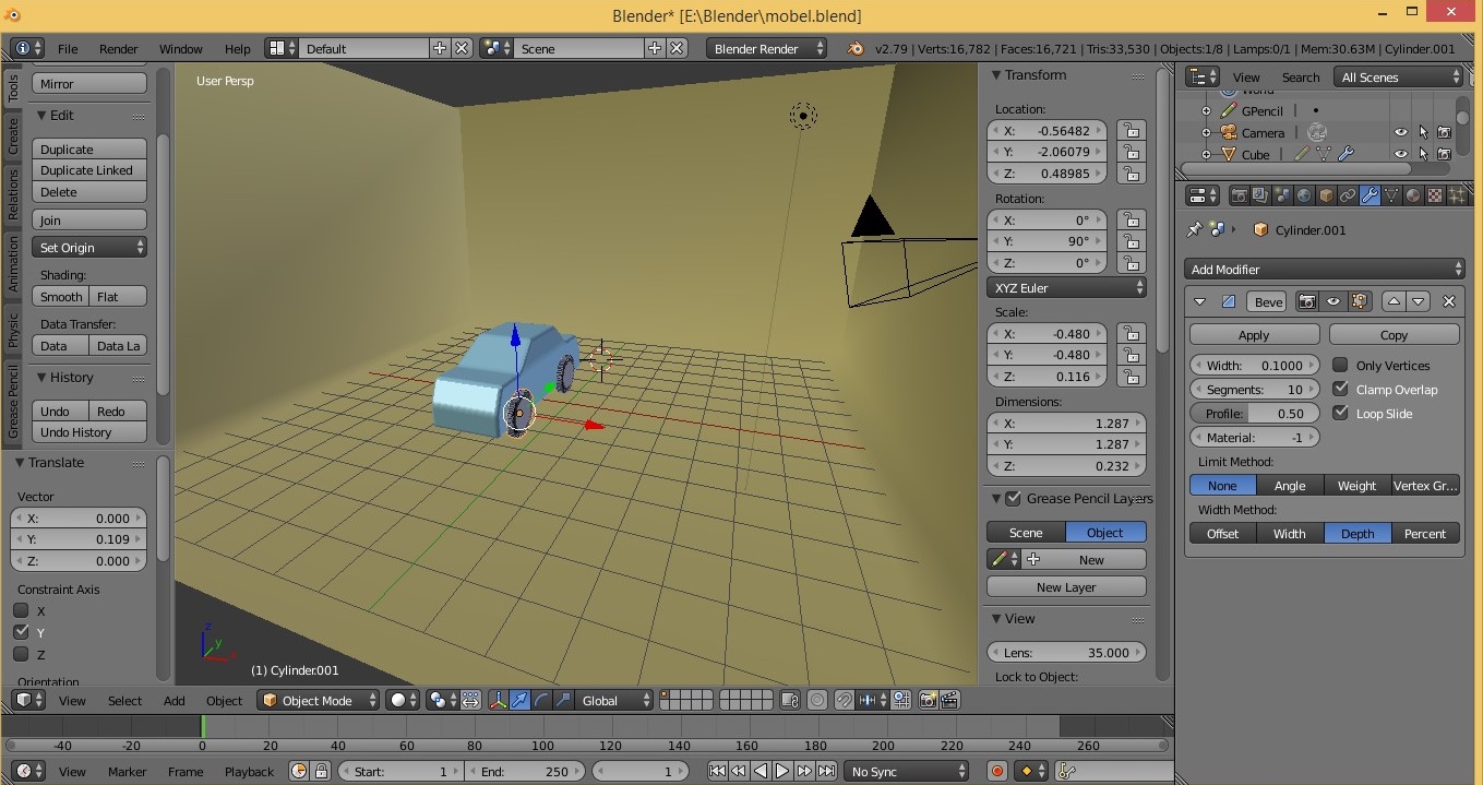 TUTORIAL MEMBUAT MOBIL DENGAN BLENDER 2.79 ~ Hello!