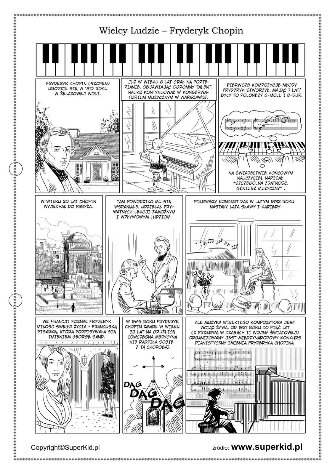 eŚwietlica.sp.362: Kartka z kalendarza – Wielcy Polacy: Fryderyk Chopin